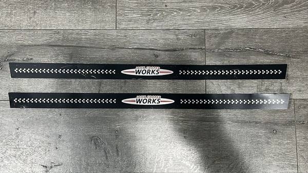 MINI COOPER--GENUINE R56 JCW SIDE SILL DOOR ENTRANCE COVER PLATE SET ...